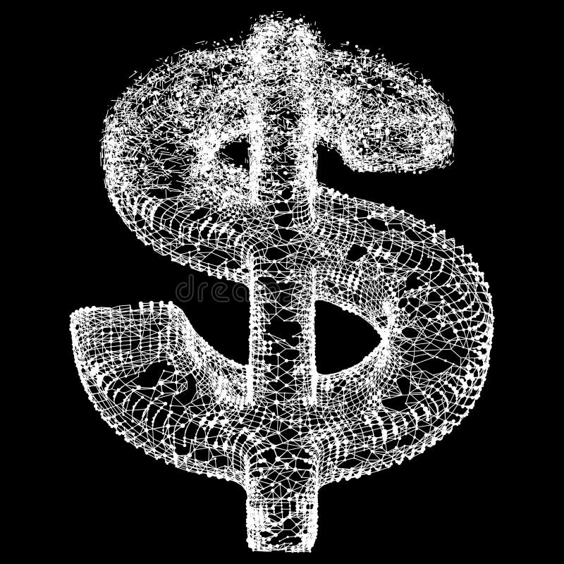 Dollar Sign Wireframe Vector Stock Vector - Illustration of finance ...
