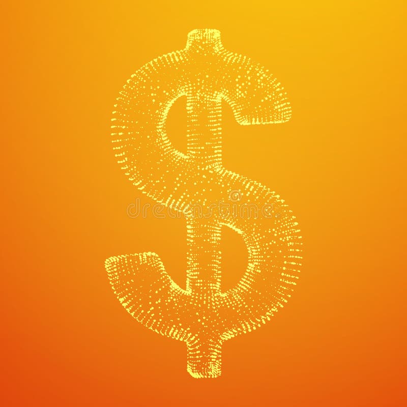 Dollar Sign Wireframe Vector Stock Vector - Illustration of financial ...