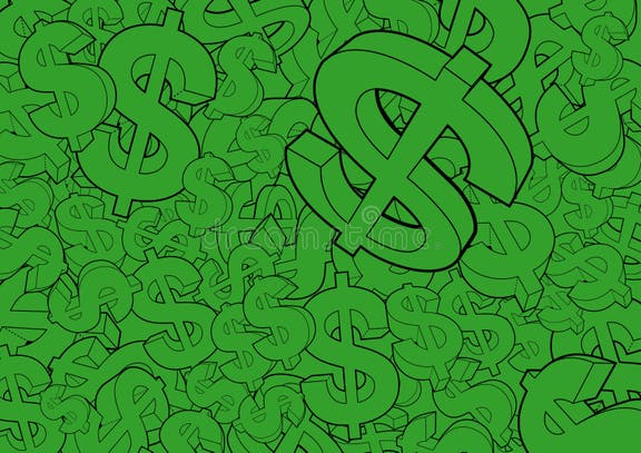 Dollar Signs Background stock vector. Illustration of invest - 7999209