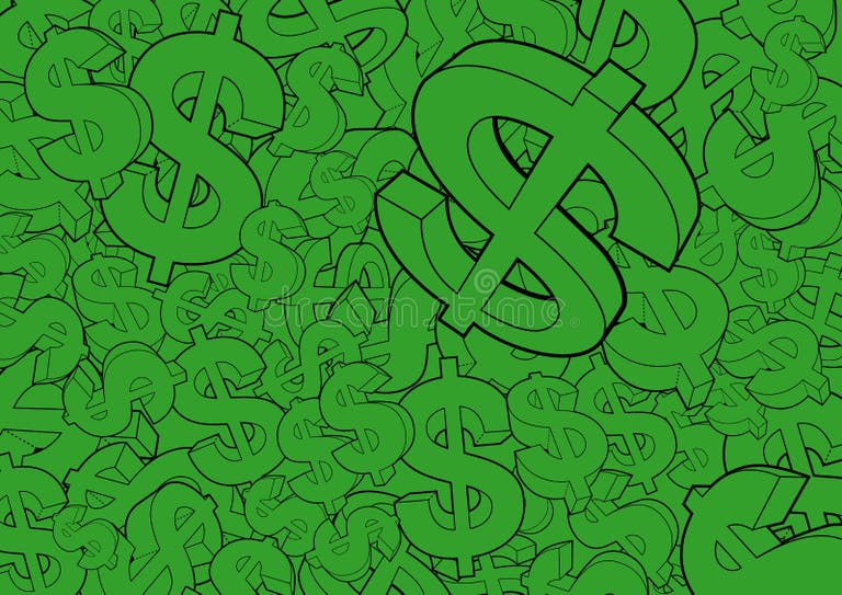 Dollar Signs Background stock vector. Illustration of invest - 7999209