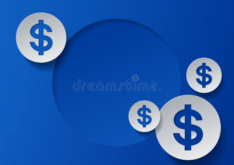 Dollar Signs Background Blue Stock Vector - Illustration of banners ...