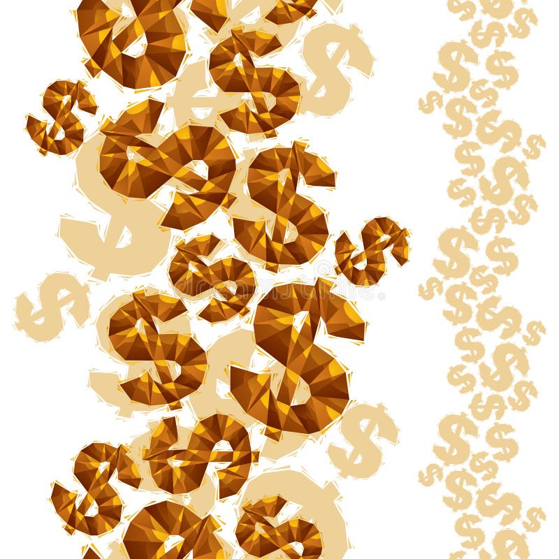 Dollar Seamless Pattern, Economy and Money Theme Vector Background ...