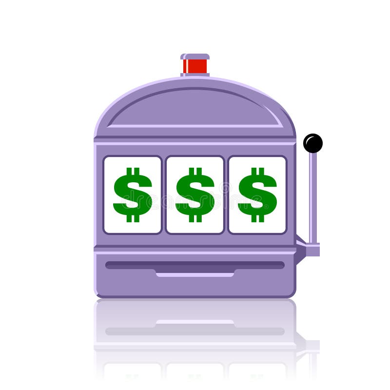 Dollar Slot Reels Icon Black and White Vector Illustration Stock Vector ...