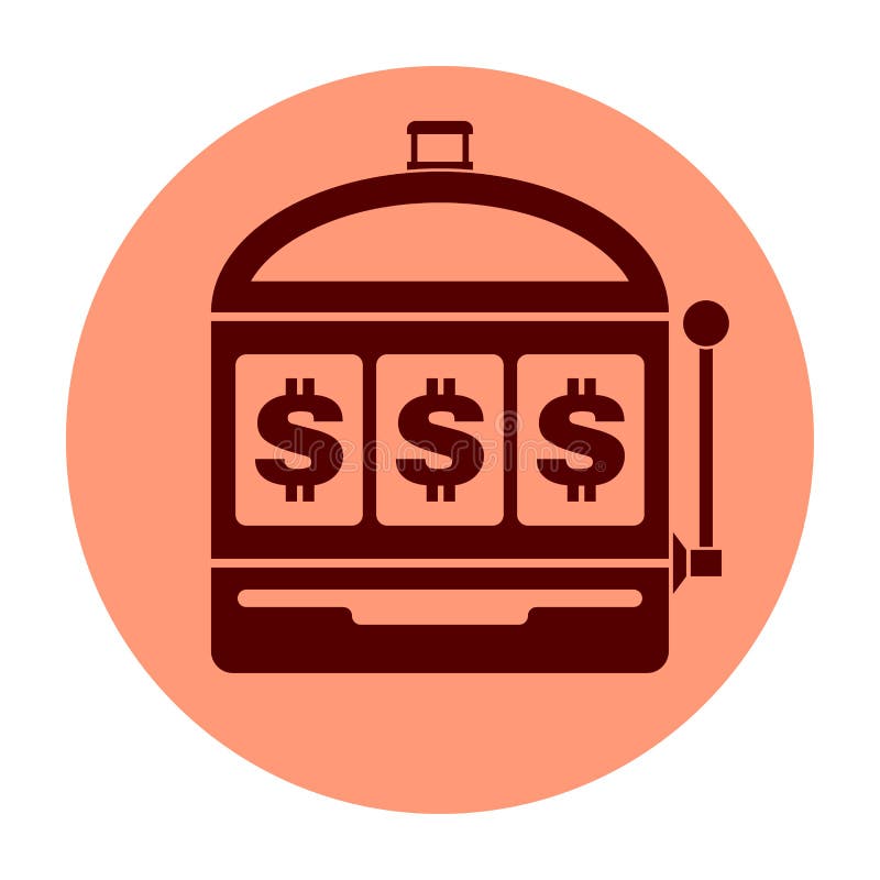 Dollar Slot Machine Icon Black and White Vector Illustration Stock ...