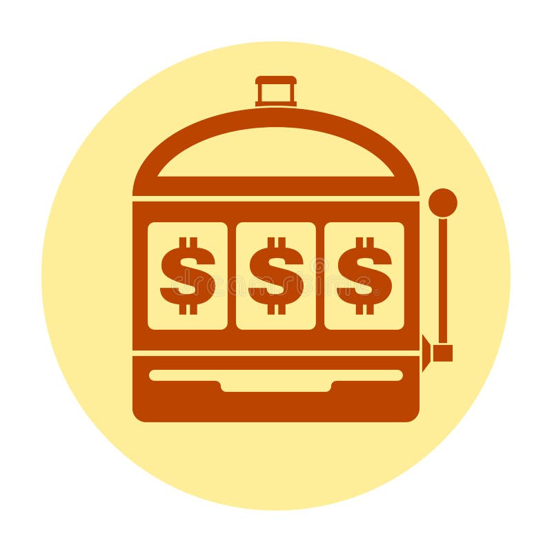 Dollar Slot Machine Icon Black and White Vector Illustration Stock ...