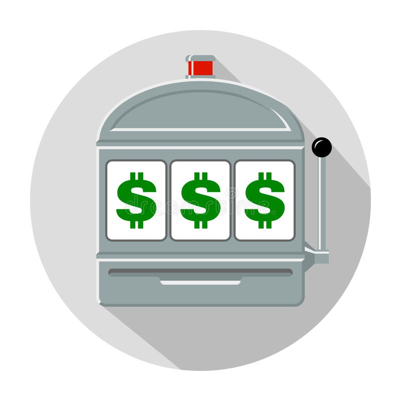 Dollar Slot Machine Icon Black and White Vector Illustration Stock ...