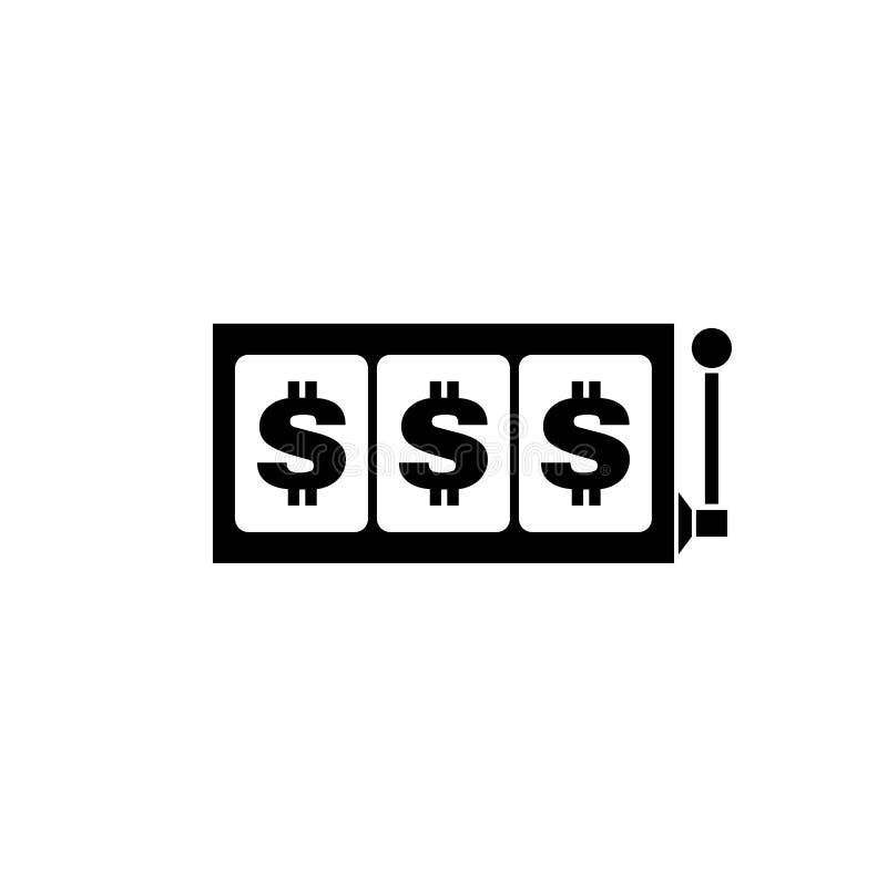 Bar Slot Reels Icon Black and White Vector Illustration Stock Vector ...