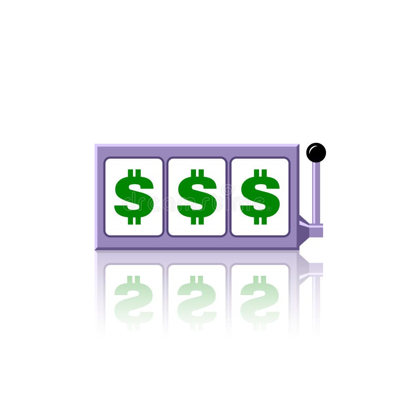 Dollar Slot Reels Icon Vector Illustration Stock Vector - Illustration ...