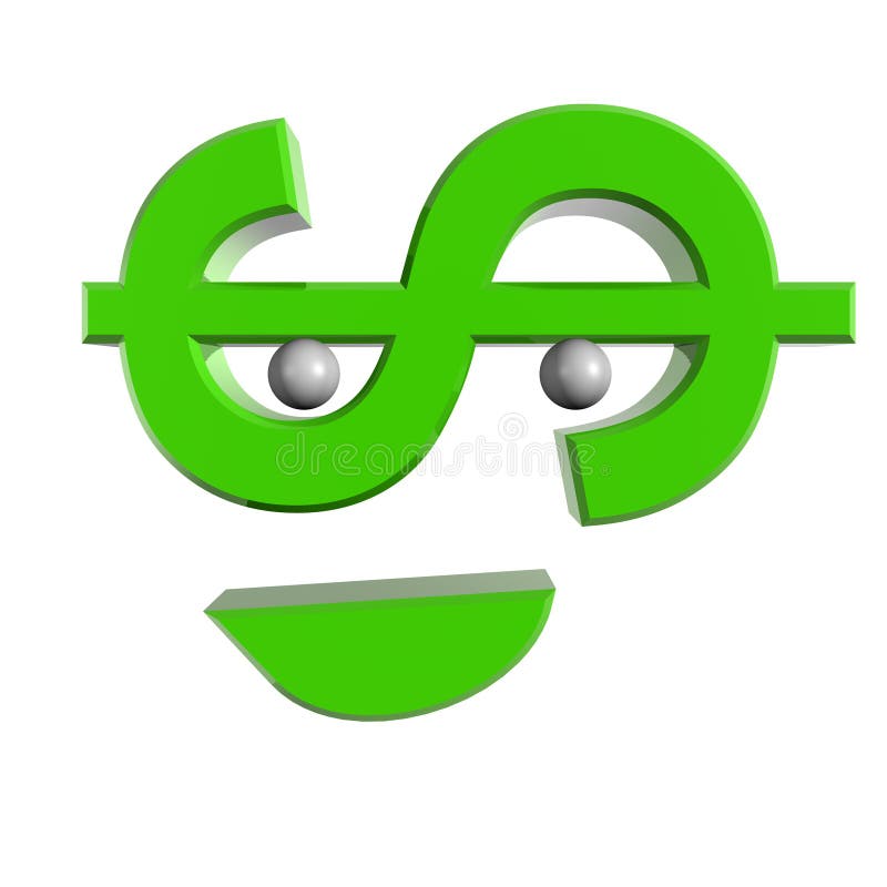 Dollar smiling face stock illustration. Illustration of financial ...