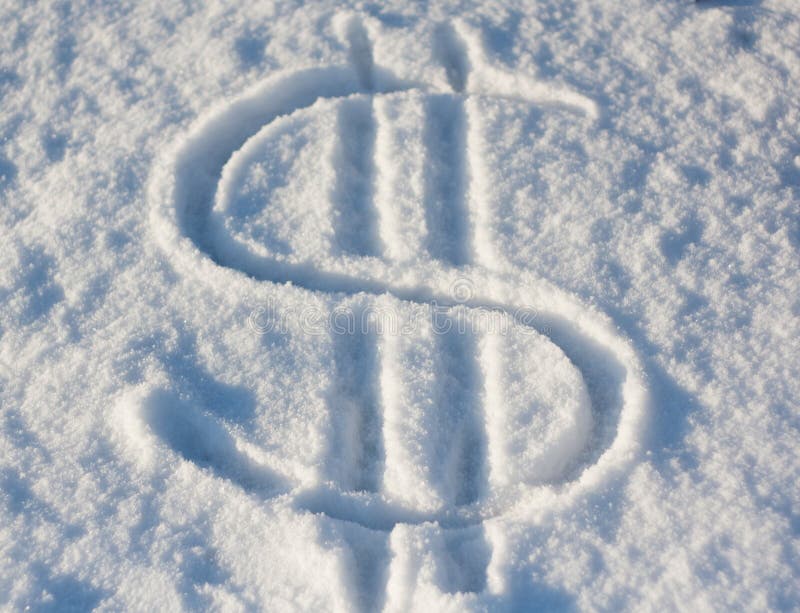 Dollar snow stock image. Image of american, outdoors - 66367519