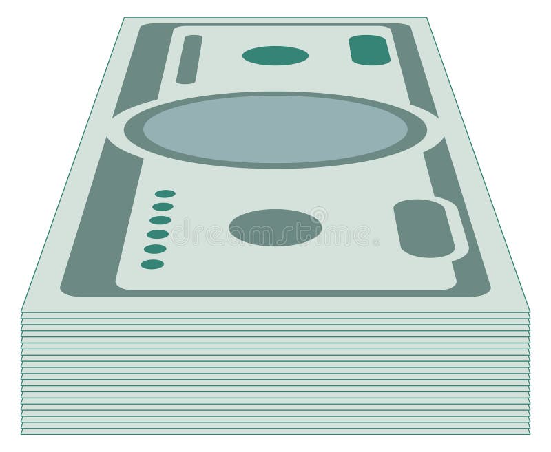 Dollar Stack Color Icon. Savings Cash Banknotes Stock Illustration ...