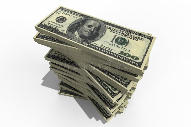 Dollar stack stock illustration. Illustration of paper - 77643817