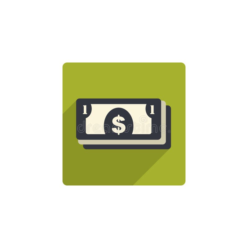 Dollar Stack Flat Style Vector Icon. Money Pictogram. Stock Vector ...