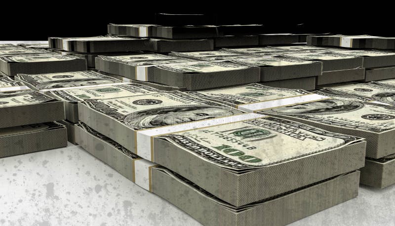 Dollar stack stock illustration. Illustration of render - 141168948