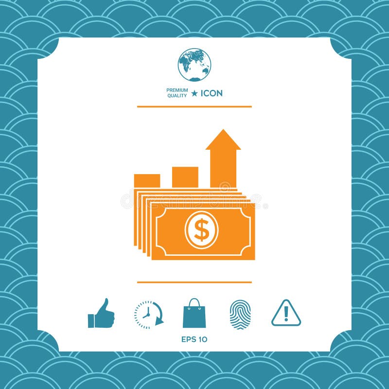 Dollar Stack Icon. Money Growth Concept Stock Vector - Illustration of ...