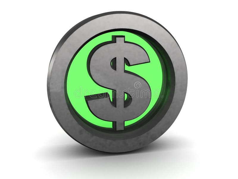 Button Icon: Dollar stock illustration. Illustration of graphics - 17211846