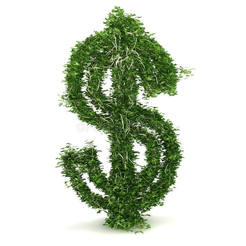 Money Tree in Soil Cross Section Showing US Dollar Sign Roots Stock ...