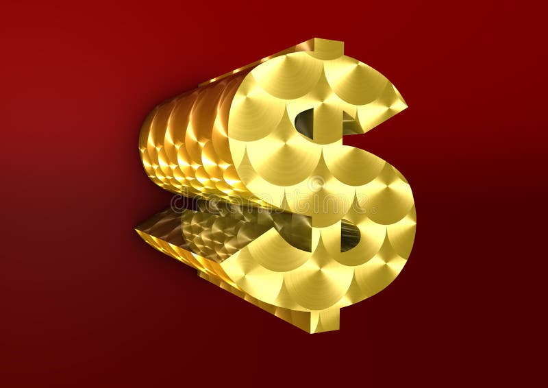 Dollar symbol stock illustration. Illustration of gold - 24075405