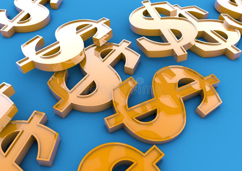 Dollar symbol stock illustration. Illustration of reflection - 28410828