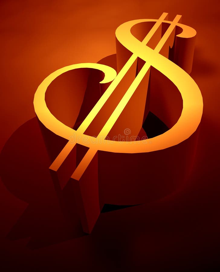 Dollar symbol stock illustration. Illustration of abstract - 4587460