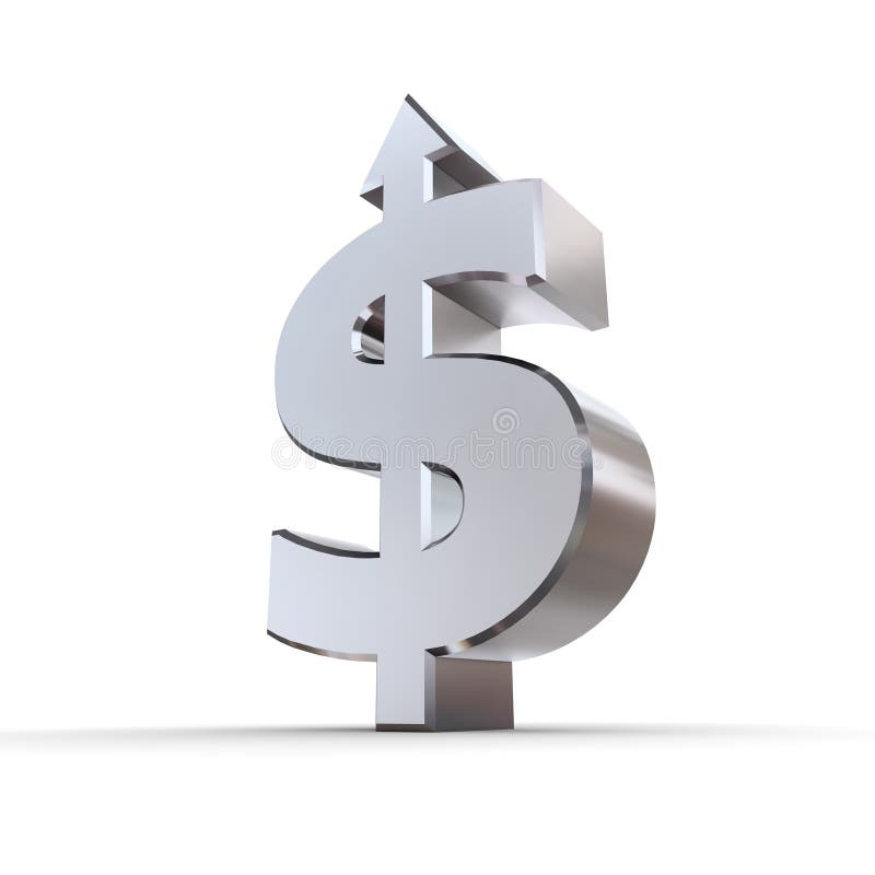 Money Symbols Inside Up and Down Arrows Stock Illustration ...