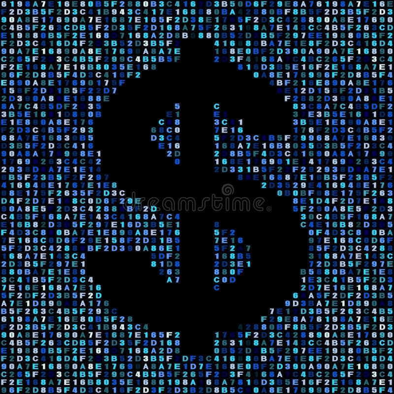 Dollar Symbol on Blue Hex Code Illustration Stock Illustration ...