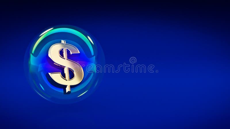 Dollar bubble stock illustration. Illustration of dollar - 22578230