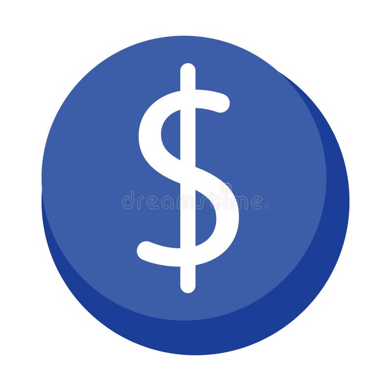 Dollar symbol in button stock vector. Illustration of income - 253528500