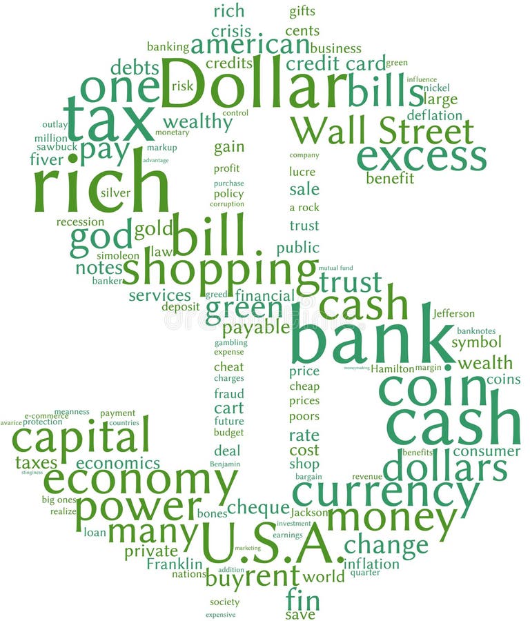 Dollar Symbol Communication Word Cloud Stock Illustrations – 42 Dollar ...
