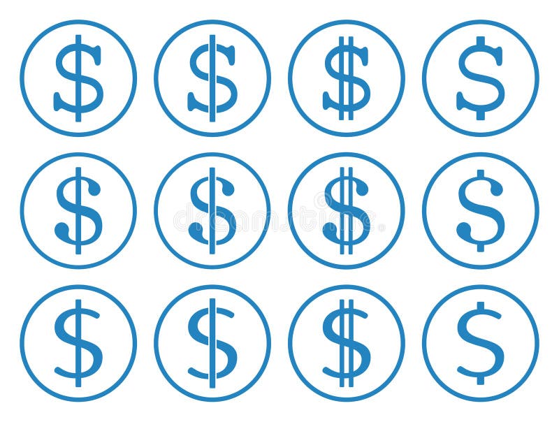 Dollar symbol stock vector. Illustration of money, vector - 350251148