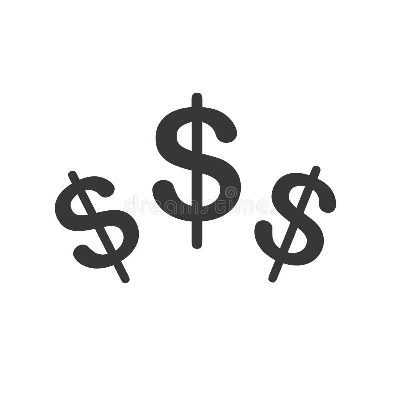 Dollar Symbol Icon. Vector Illustration Stock Vector - Illustration of ...