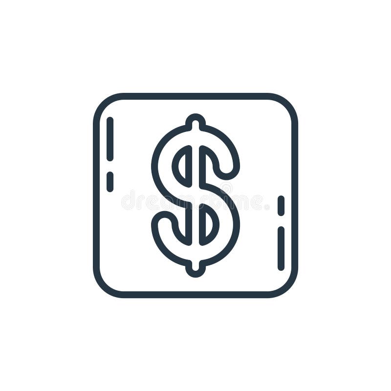Dollar Symbol Icon Vector from Sales Concept. Thin Line Illustration of ...