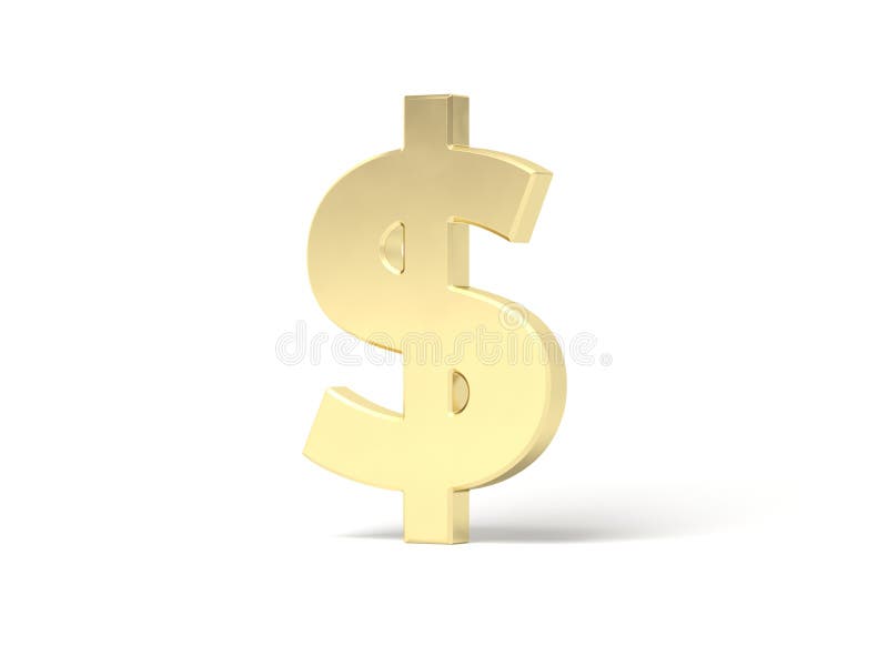 Dollar Symbol Isolated on White Background. Stock Illustration ...