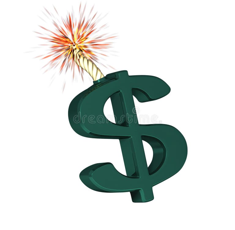 Dollar Symbol that Ll Explode Stock Illustration - Illustration of ...