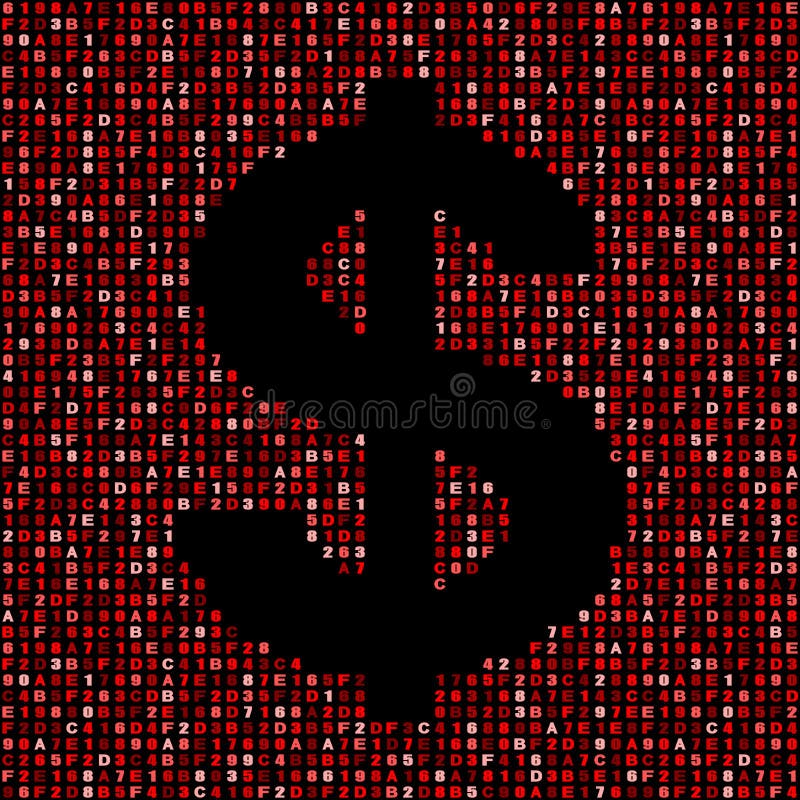 Dollar Symbol on Red Hex Code Illustration Stock Illustration ...