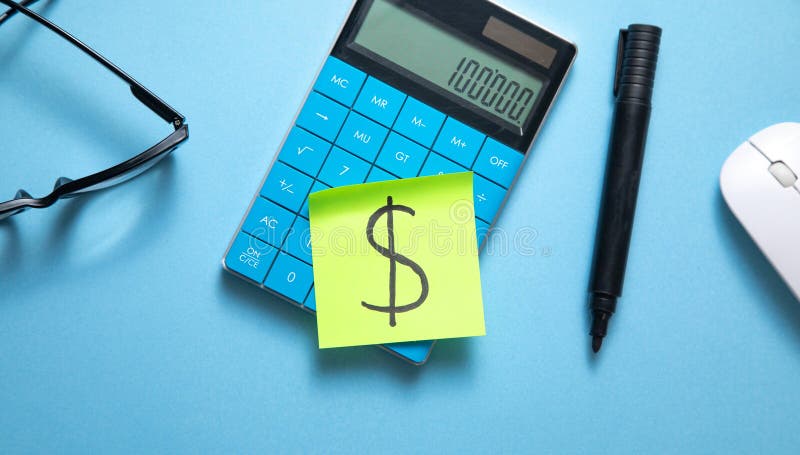 Dollar Symbol on the Sticky Note. Business Stock Photo - Image of ...