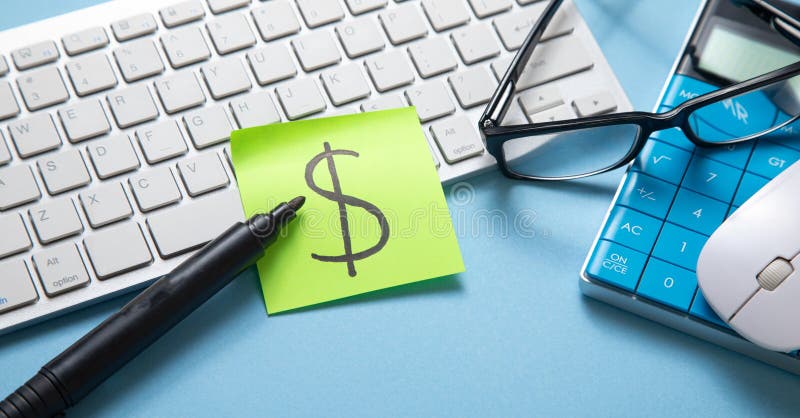 Dollar Symbol on the Sticky Note. Business Stock Photo - Image of money ...