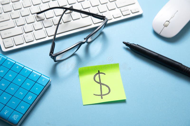 Dollar Symbol on the Sticky Note. Business Stock Image - Image of trade ...