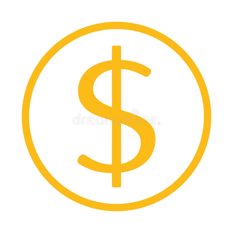 Dollar symbol stock vector. Illustration of coin, finance - 350252302