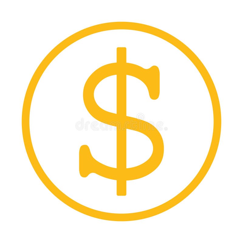 Dollar symbol stock vector. Illustration of vector, isolated - 350252415