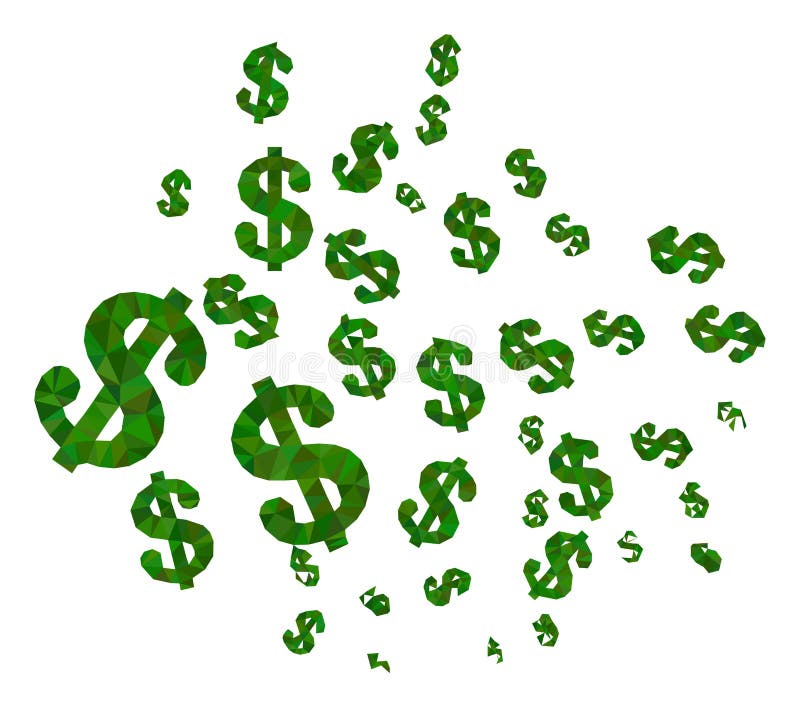 Dollar Symbols Triangle Filled Icon Stock Vector - Illustration of ...