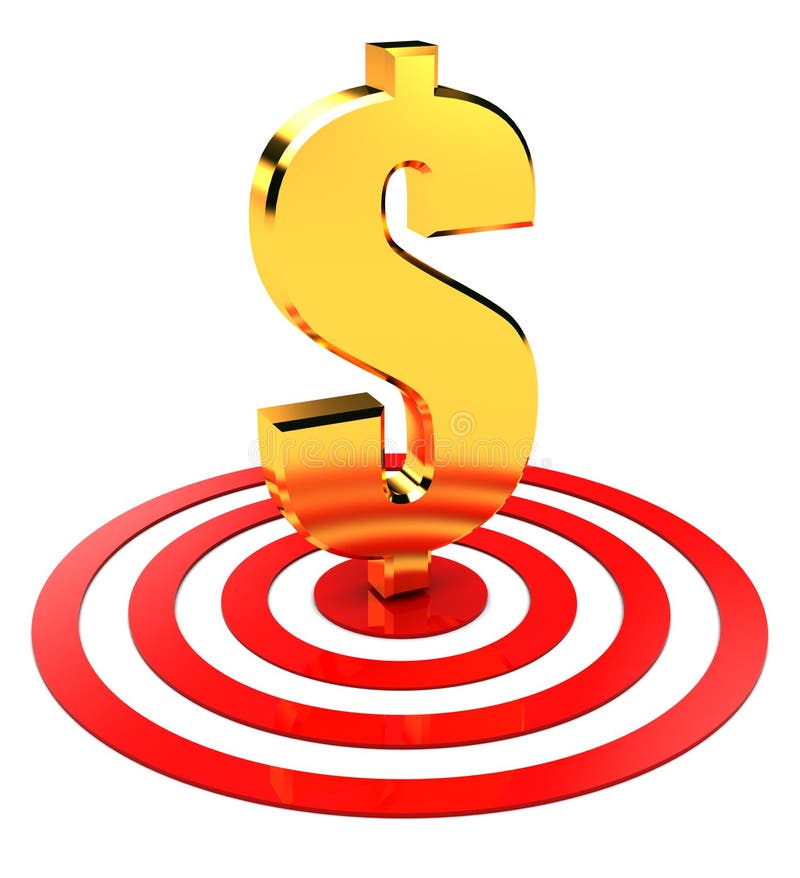 Money Target stock illustration. Illustration of concept - 13940258