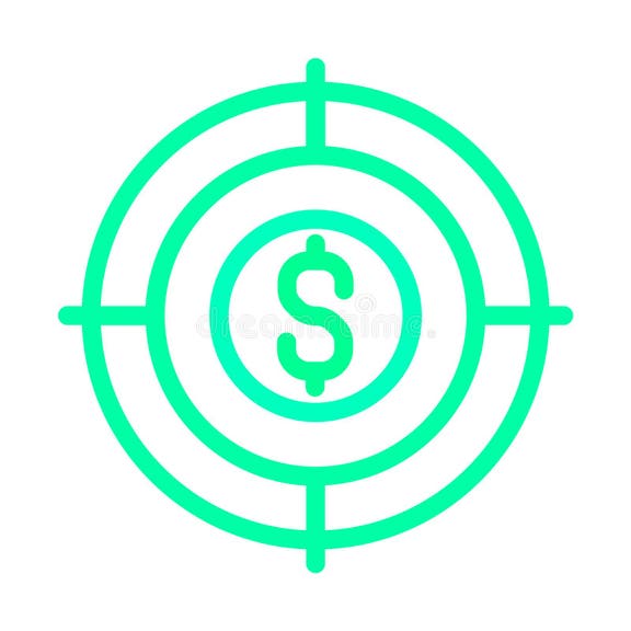 Dollar Target Icon stock vector. Illustration of bullseye - 303817014