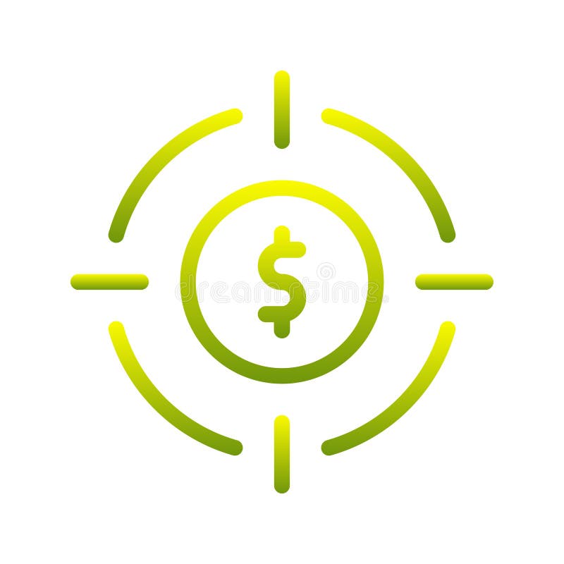 Dollar Target Logo Gradient Design Template Icon Element Stock Vector ...