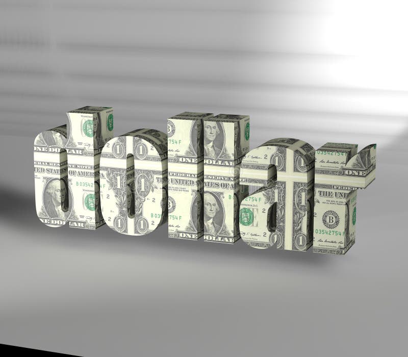 Dollar Text with Texture White Background Stock Illustration ...