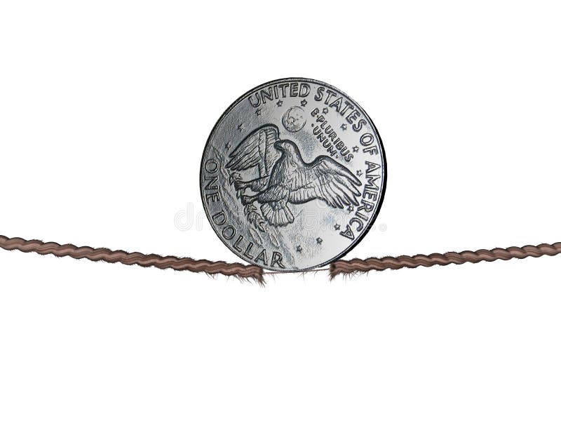 Dollar on the thread stock illustration. Illustration of dollar - 10769914