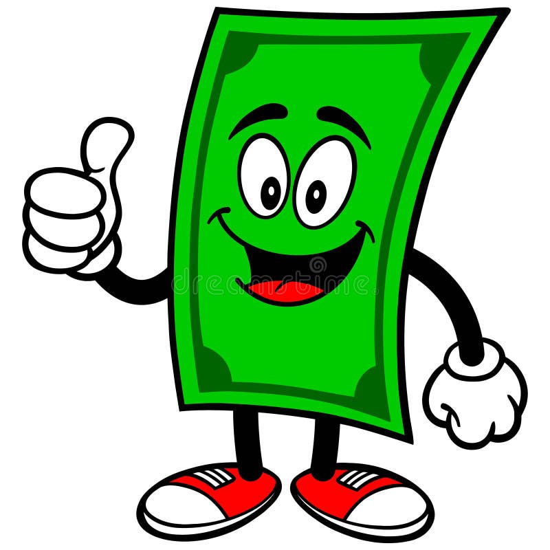 Dollar with Thumbs Up stock vector. Illustration of currency - 53849588