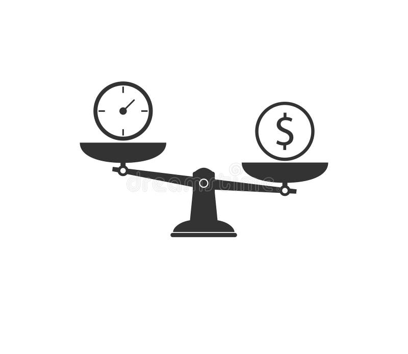 Dollar, Time, Scale Icon. Vector Illustration, Flat Design Stock ...