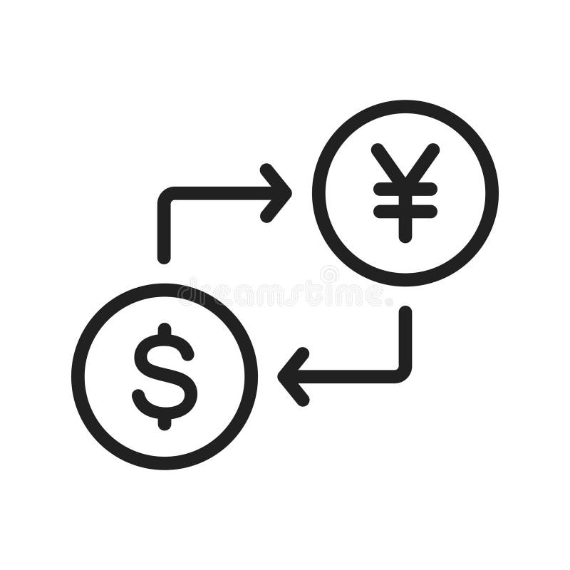 Dollar To Yen Icon Vector Image. Suitable for Mobile Apps, Web Apps and Print Media. Stock ...