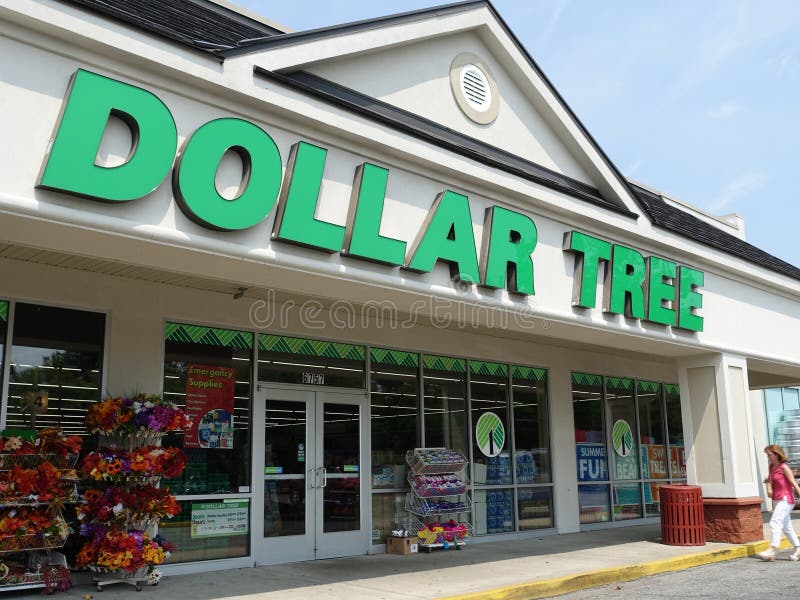 Dollar Tree Discount Store Front Editorial Photography - Image of tree ...